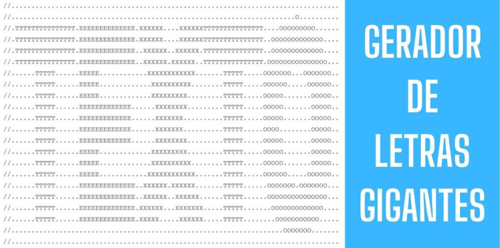 Gerador de Letras Gigantes para Copiar - Viu Só?